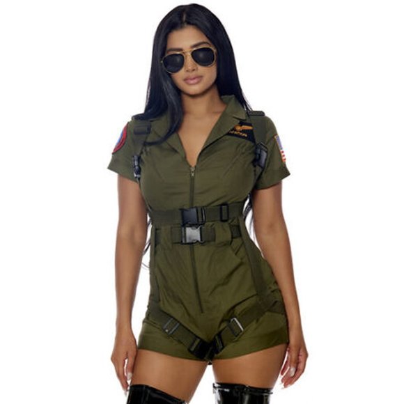 FP-552943 | Pants & Jumpsuits | Fighter Pilot Costume Jumpsuit Harness ...